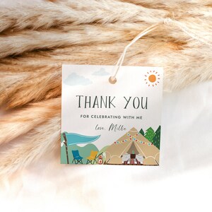 Happy Campers Camping Thank You Tag Favor Tag Food Tag Outdoor Fun Gift ...