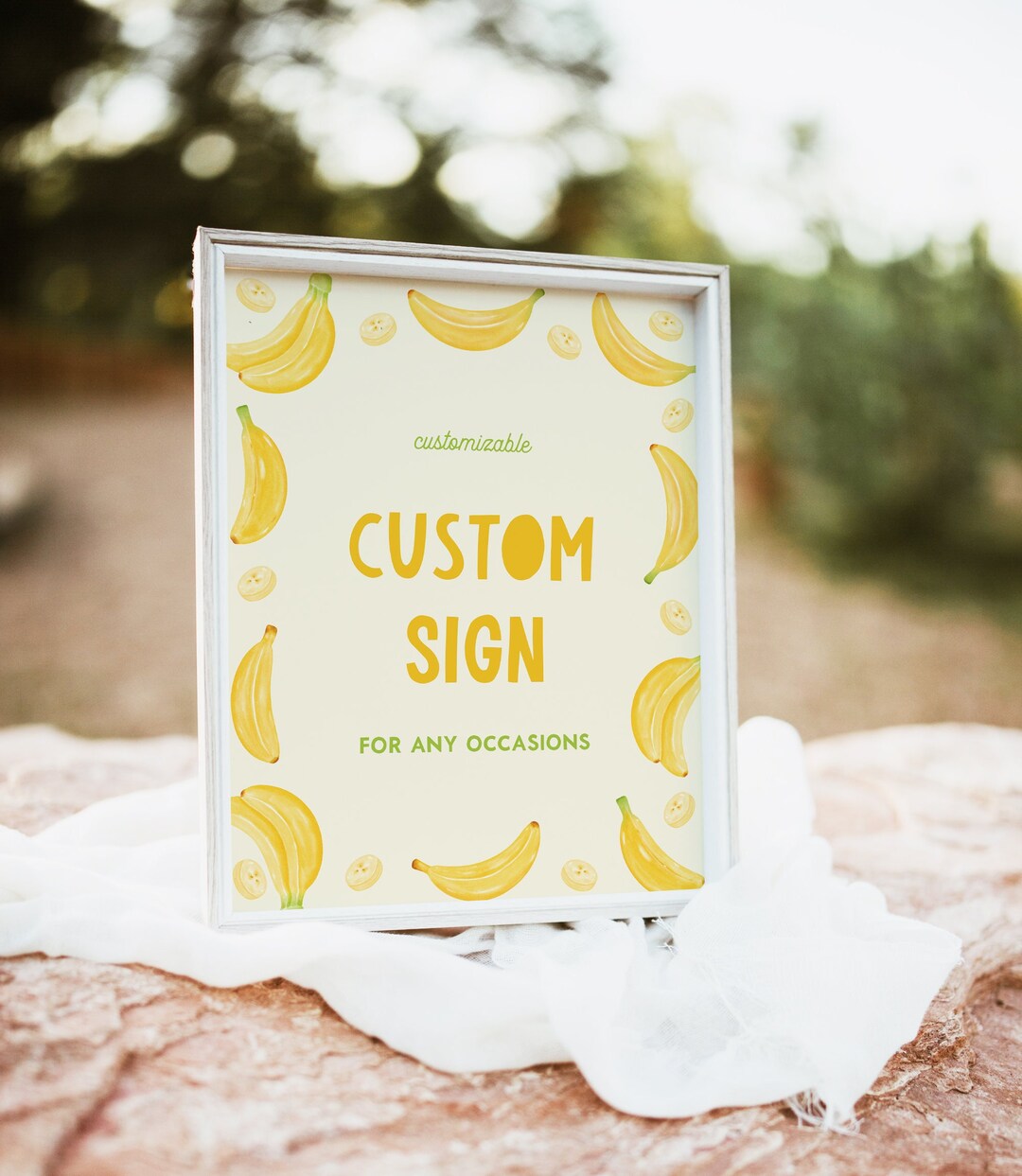 Editable Let's Go Banana Birthday Custom Sign Fruit First - Etsy Canada