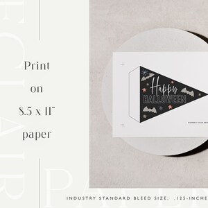 Printable Halloween Pennant Flag Spooky Ghost Pumpkin Basket Halloween ...