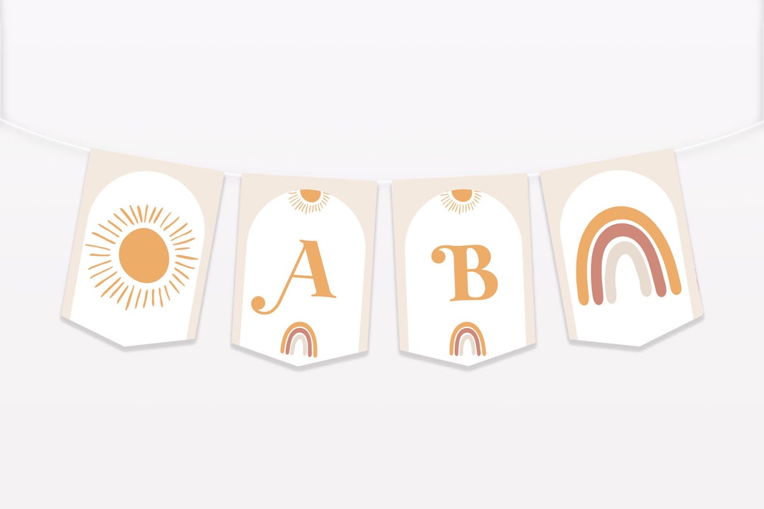 Editable Sunshine Happy Birthday Banner Happy Birthday Banner - Etsy