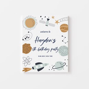 Outer Space Welcome Sign Space Birthday Sign Custom Sign Party - Etsy