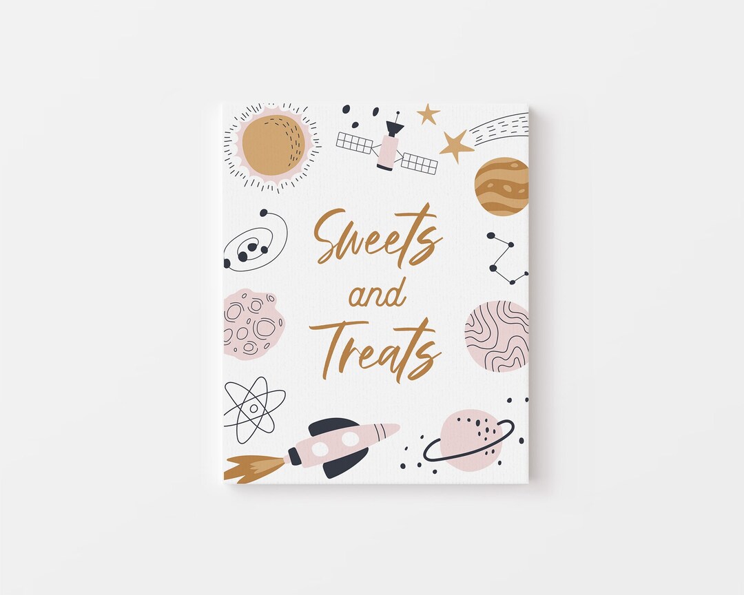 Instant Download Outer Space Sweets and Treats Sign Space Birthday ...