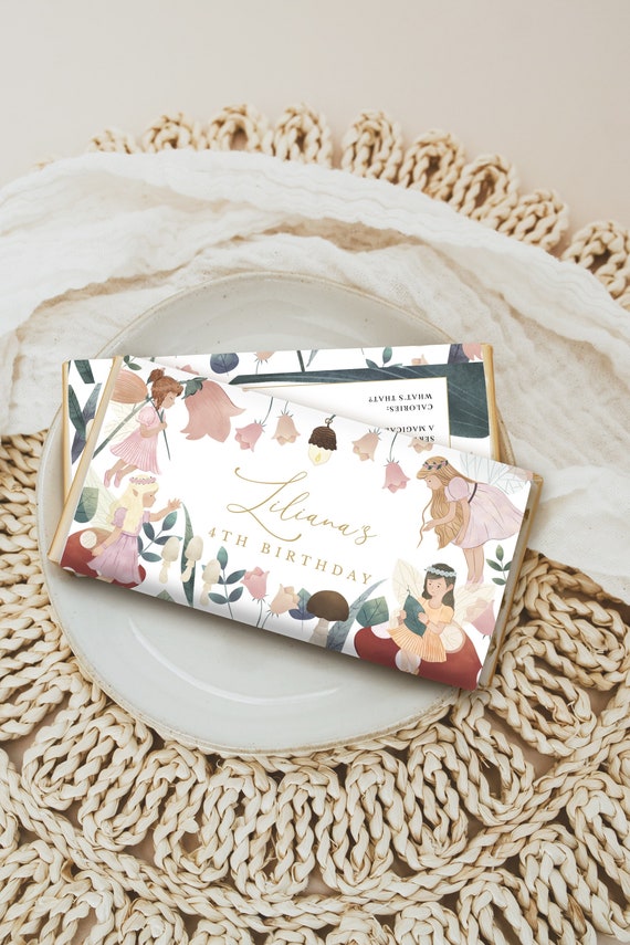 Editable Fairy Chocolate Wrapper Candy Bar Wrapper Fairy Forest Modern ...