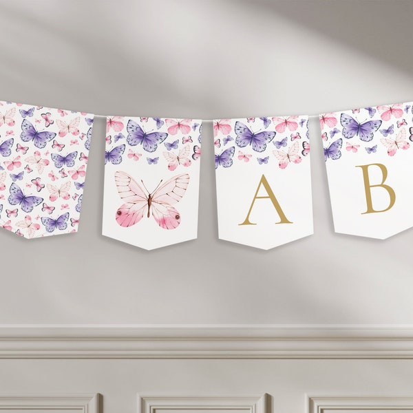 Butterfly Birthday Banner - Etsy