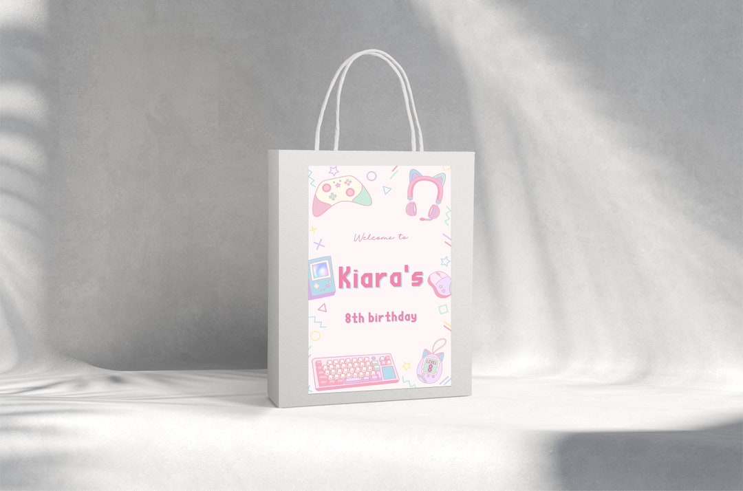 Editable Gamer Goodie Bag Label Gift Bag Thank You Label Favor - Etsy