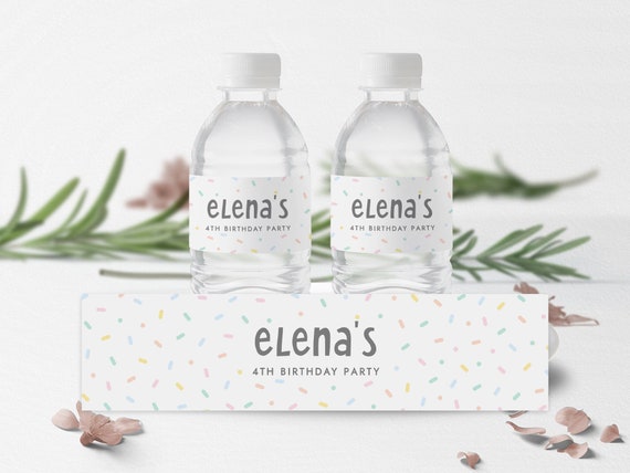 Editable Baby Sprinkle Bottle Label Template Pastel Colorful Sprinkle ...