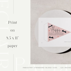 Printable Halloween Pennant Flag Spooky Ghost Pumpkin Basket Halloween ...