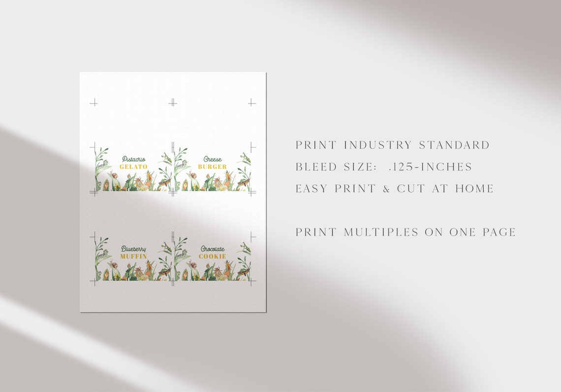 Bug Food Label Tent Card Thank You Label Food Label Bug - Etsy