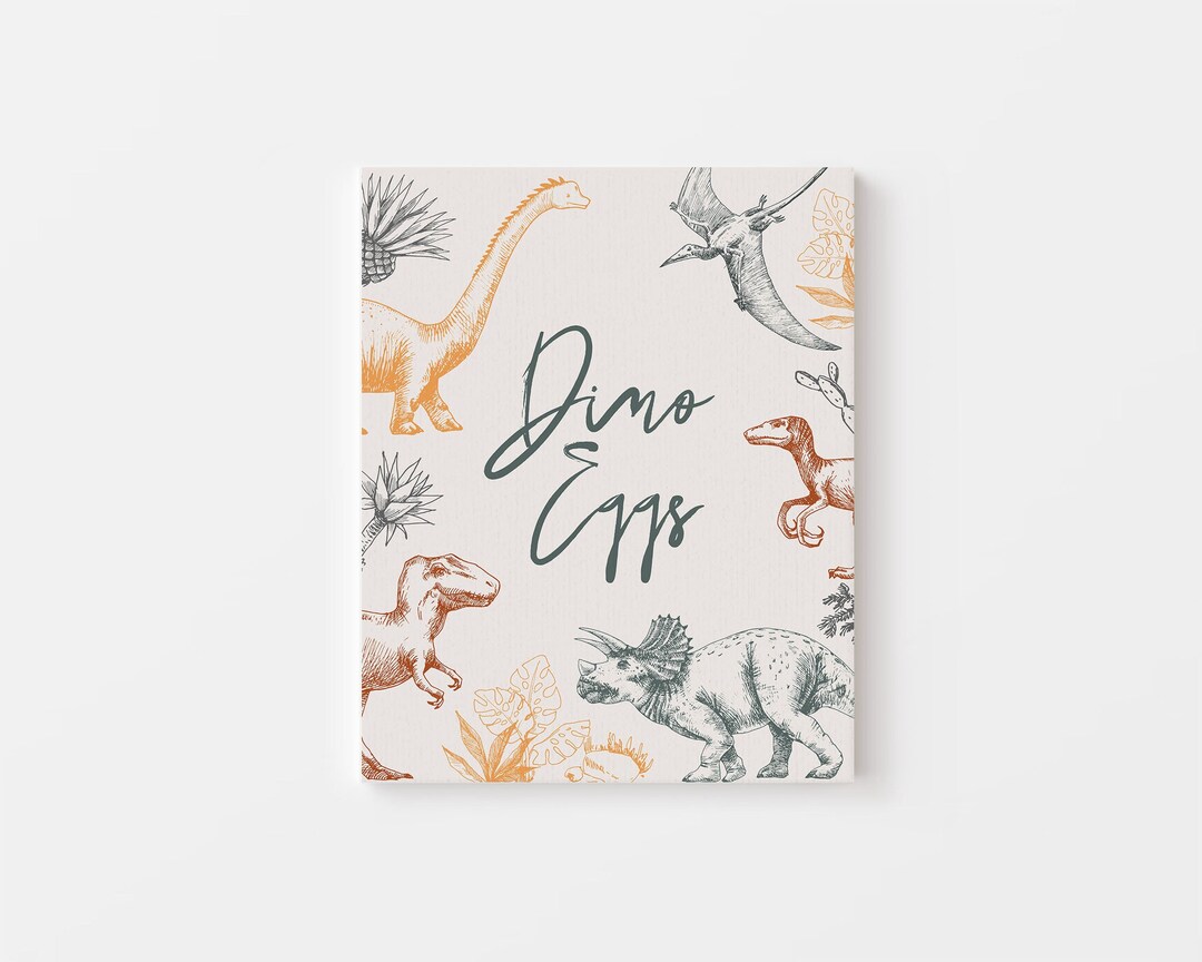 Instant Download Dinosaur Dino Eggs Sign Birthday Decor Jurassic ...