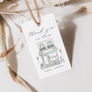 Paris Cafe Thank You Tag France French Gift Tag Party Favor Tag Fun ...