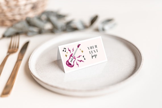 Rock Star Food Label Tent Card Thank You Label Food Label Rock Star ...