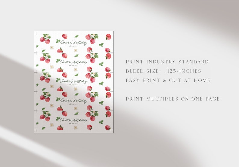 Editable Strawberry Water Bottle Label Berry Label Template | Etsy