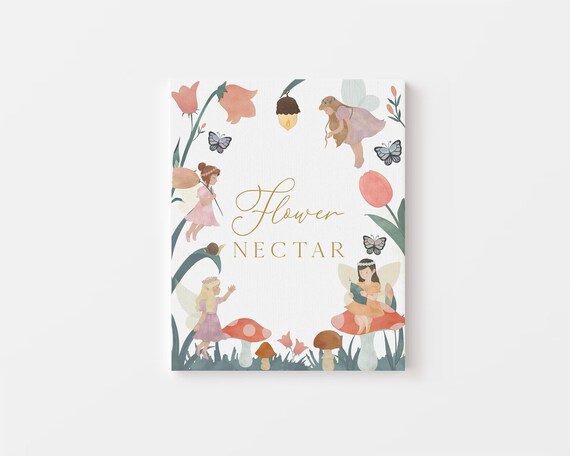 Fairy Flower Nectar Sign Birthday Sign Instant Download Fairy Birthday ...