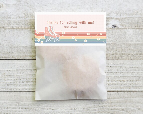 Roller Skates Treat Bag Toppers Roller Skates Birthday Gift Bag Toppers ...
