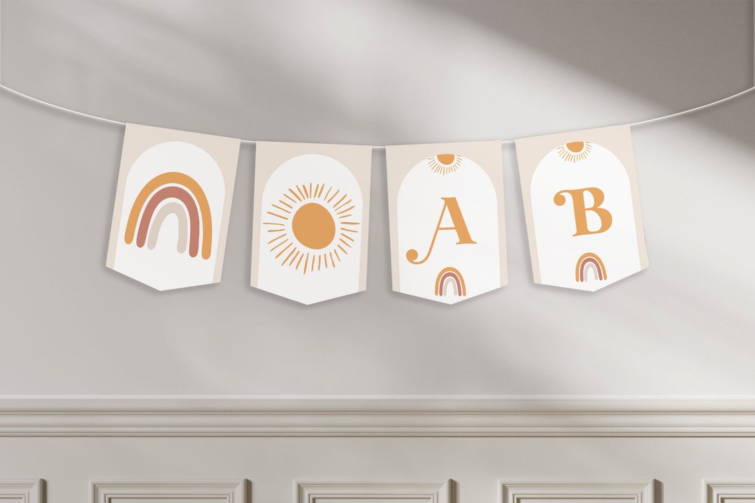 Editable Sunshine Happy Birthday Banner Happy Birthday Banner - Etsy