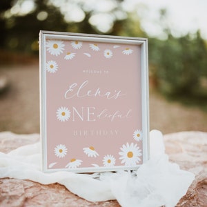 Editable Daisy Welcome Sign Custom Sign Entrance Sign - Etsy