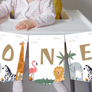 Editable Safari Animal Wild Animal Jungle Animal Happy Birthday Banner ...