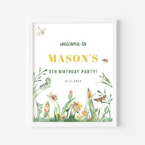 Bug Welcome Sign Bugs Birthday Sign Bugging Out Custom Sign Party Sign ...