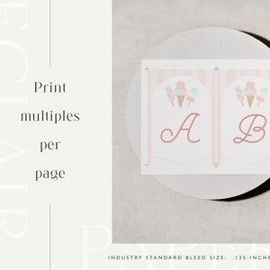 Editable Ice Cream Happy Birthday Banner Garland Popsical High Chair ...