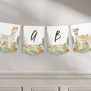 Editable Llama Happy Birthday Banner Alpaca High Chair Banner Printable ...