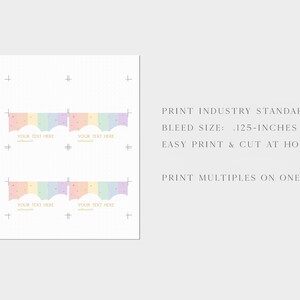 Editable Pastel Rainbow Water Bottle Label Stars Birthday Party ...