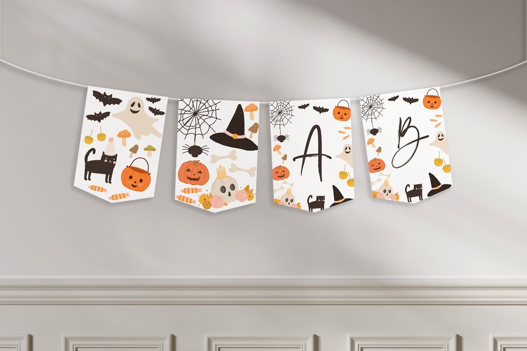 Editable Halloween Happy Birthday Banner High Chair Banner Printable ...