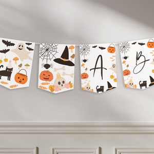 Editable Halloween Happy Birthday Banner High Chair Banner Printable ...