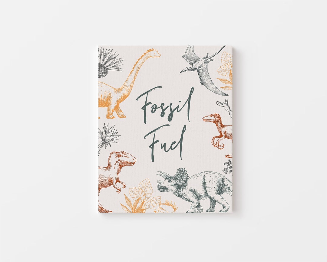 Instant Download Dinosaur Fossil Fuel Sign Birthday Decor Jurassic ...