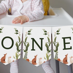 Woodland Animal Happy Birthday Banner Banner Woodland Animal Happy ...