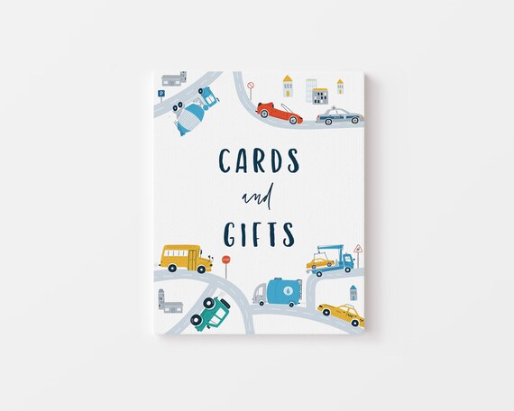 Transportation Cards and Gifts Sign Modern Birthday Sign Instant ...