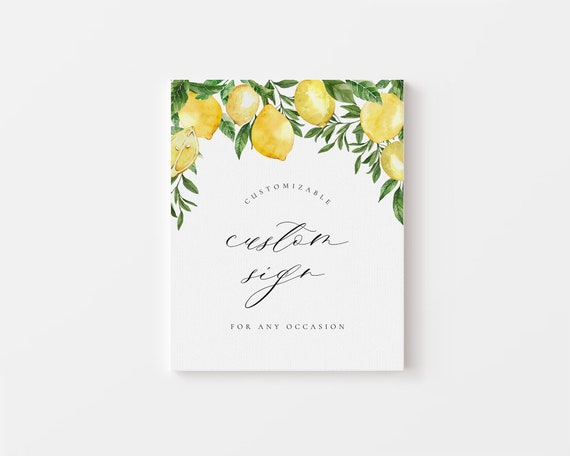 Lemon Birthday Custom Sign Printable Lemon Birthday Printable ...