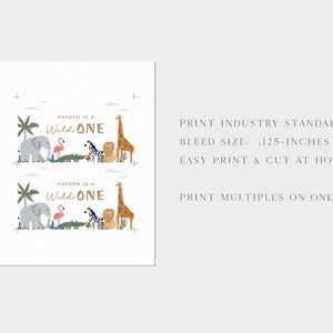Safari Animal Wild Animal Jungle Animal Gable Box Label Favor Box Label ...