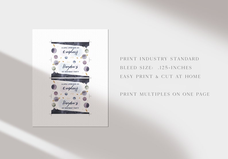 Outer Space Treat Bag Toppers Space Birthday Gift Bag Toppers - Etsy