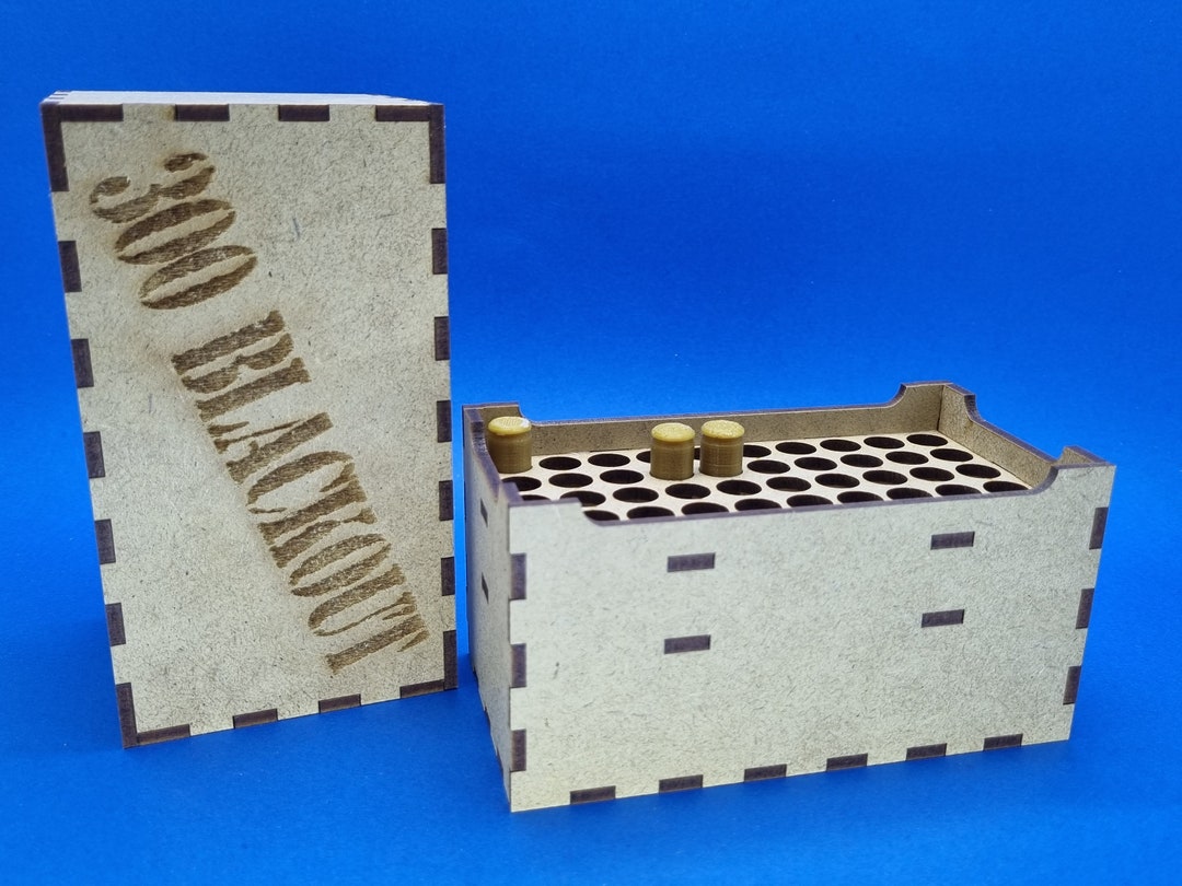 300 Blackout Ammo Ammunition Box Crate - Laser Cut File - Digital ...