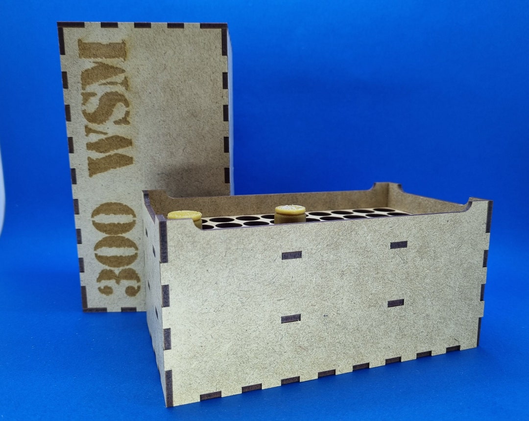 300 WSM Ammo Ammunition Box Crate - Laser Cut File - for 300 Winchester ...