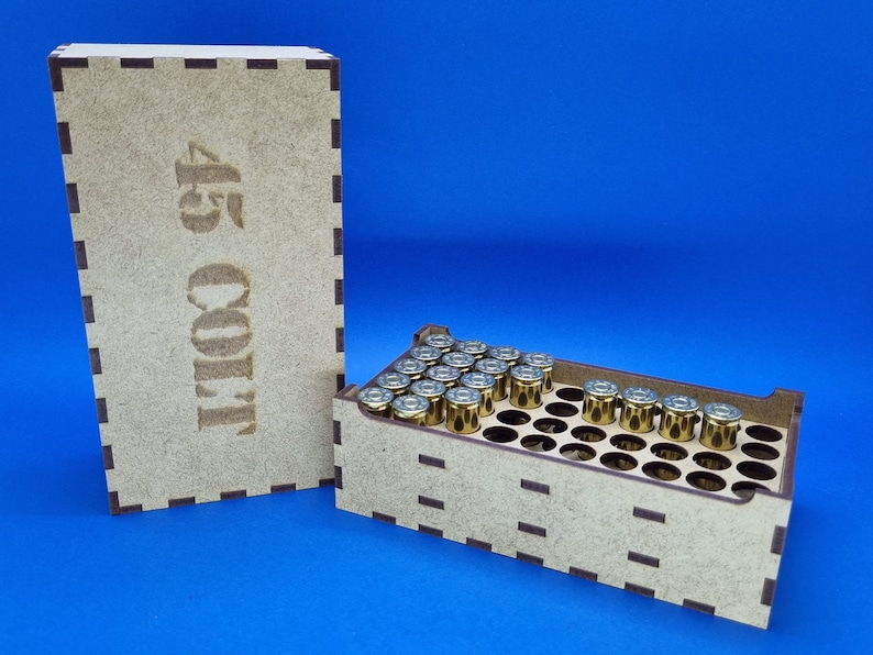 45 COLT Ammo Ammunition Box Crate - Laser Cut File - for 45 COLT ...