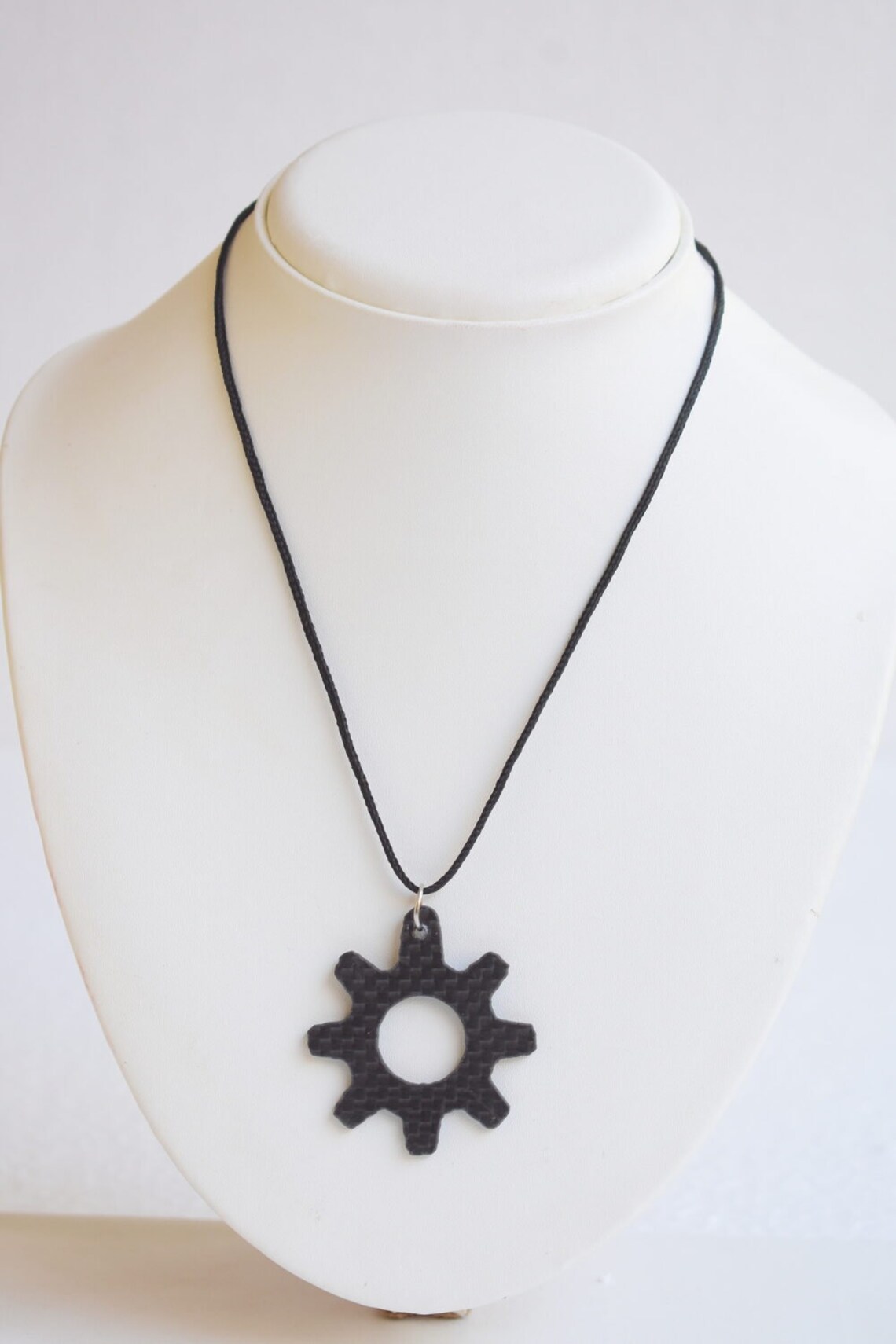 Carbon Fiber Gear Pendant - Etsy UK