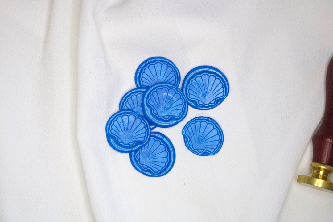 Seashell Wax Seals, Minimal Wax Seal, Ocean Theme Wax Seal, Self ...