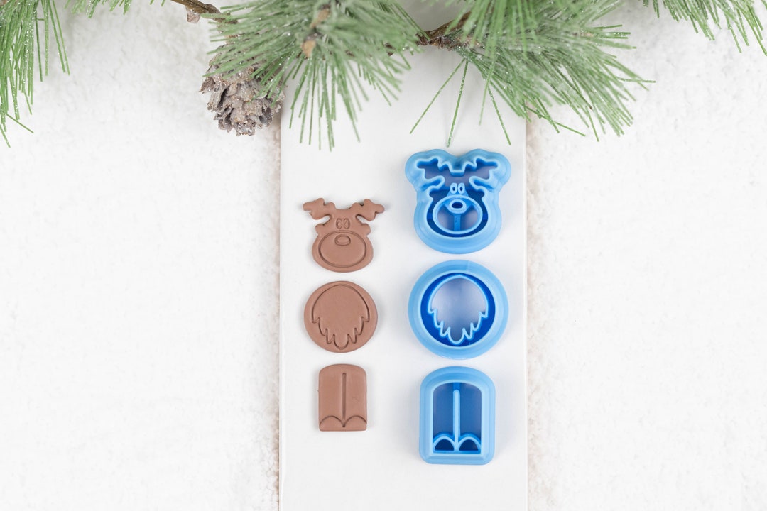 Rudolph Polymer Clay Cutter, Christmas Clay Cutter, Winter Cutters 3D ...