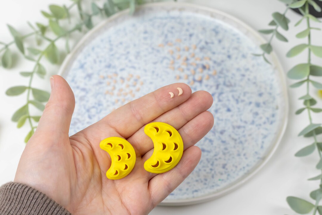 Polymer Clay Cutter, Crescent Moon Micro Mini Clay Cutters, 3D Printed ...