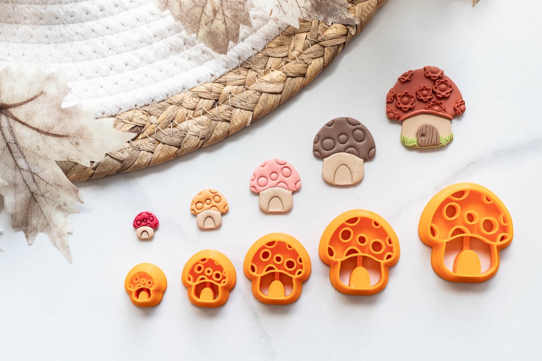 Polymer Clay Cutter, Fall Clay Cutters - Mushroom House, 3D Printed ...