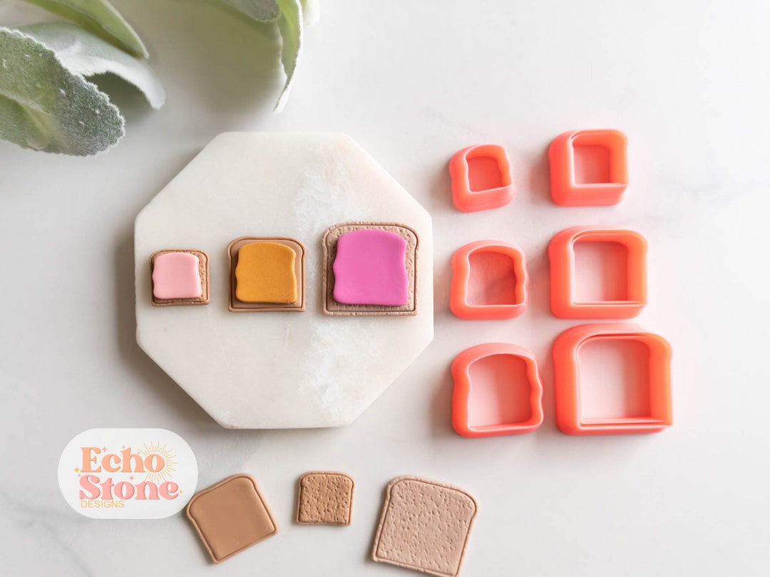 Toast Polymer Clay Cutter, Toast and Jam Clay Cutter, 3D Printed Clay ...