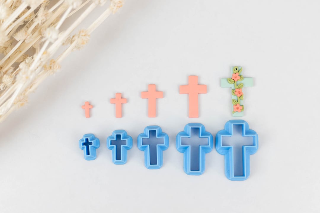 Polymer Clay Cutter, Easter Cross Clay Cutters, 3D Printed Clay Cutter ...
