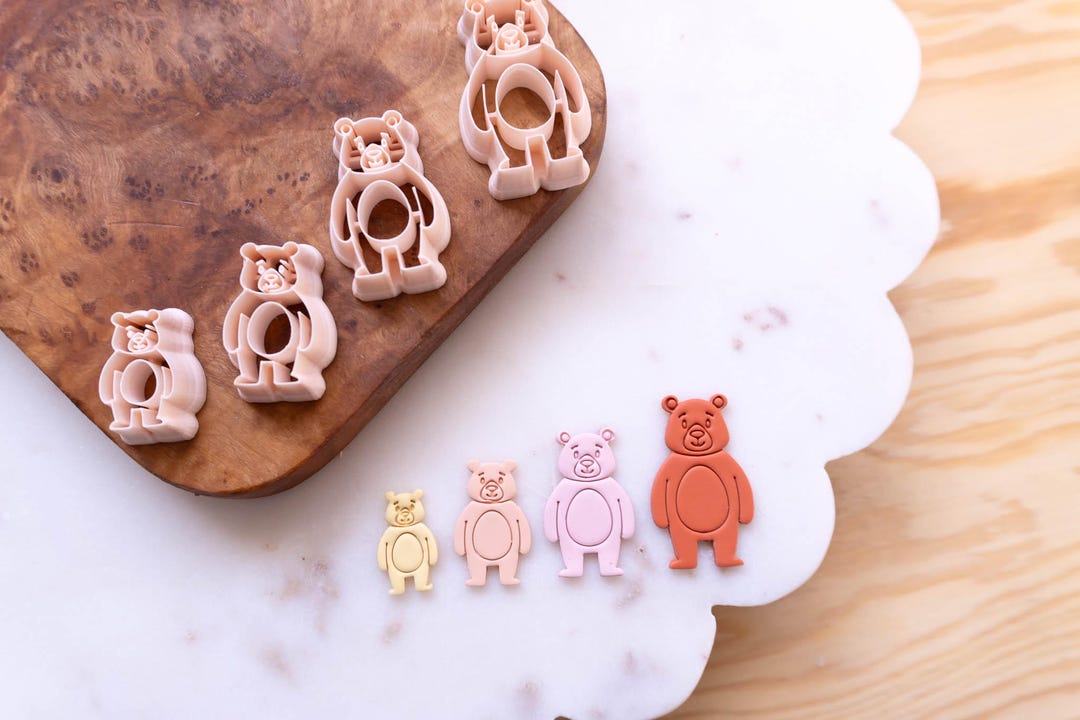 Spring Bear, 3D Printed Clay Cutter, Embossing Clay Cutter, Clay Tools ...