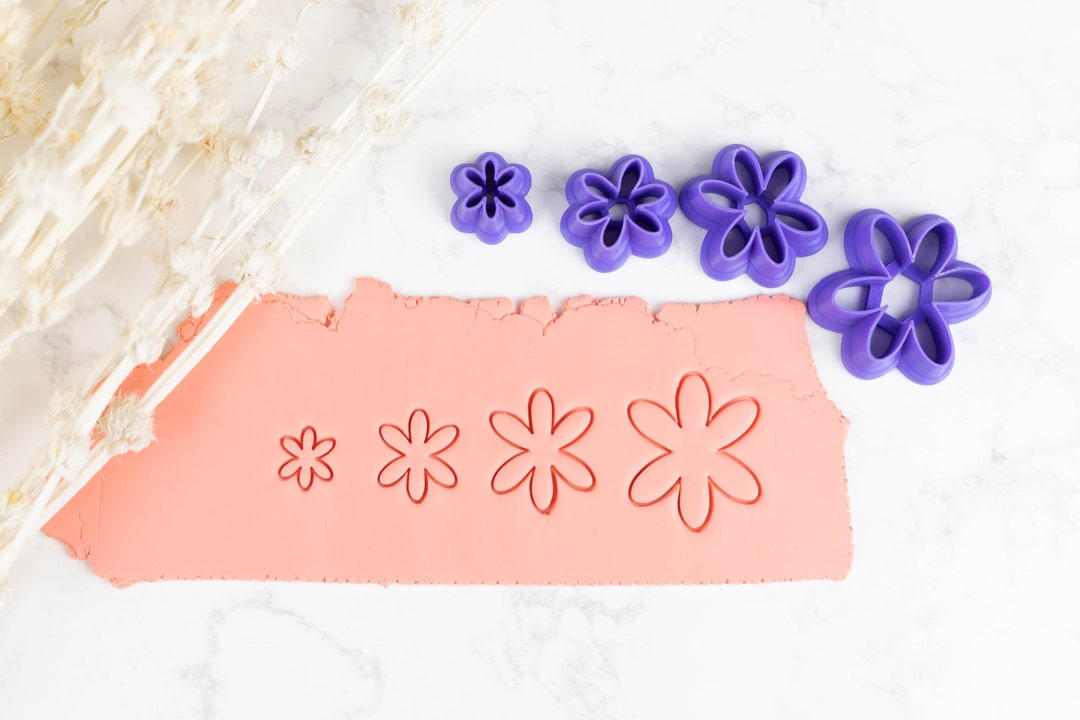 Polymer Clay Cutter, 6-petal Daisy Shape Clay Cutters, 3D Printed Clay ...