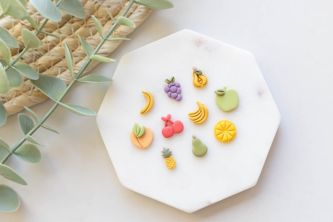 Mini Fruit Polymer Clay Cutter Set, 3D Printed Embossing Tool - Etsy