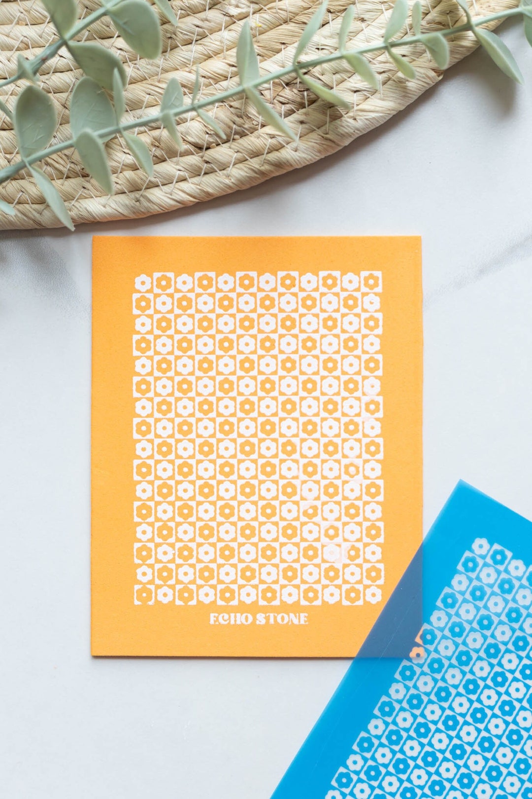 Checker Flowers Silk Screen Stencil for Polymer Clay - Etsy