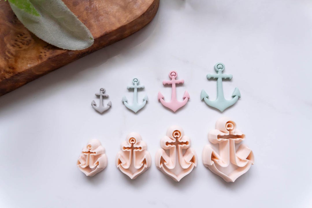 Nautical Boat Anchor Polymer Clay Cutter - 3D Printed Clay Cutter, Clay ...
