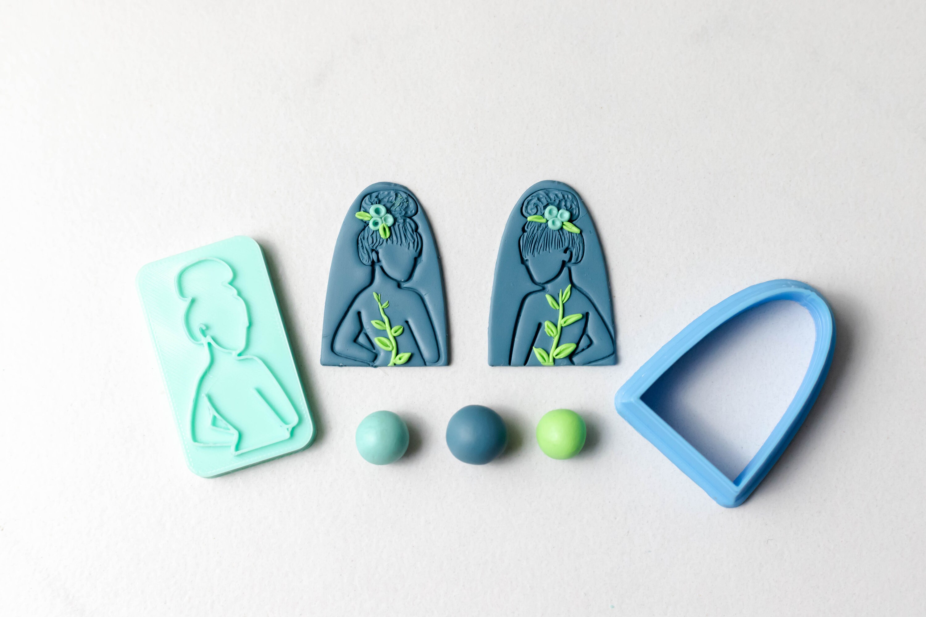 Polymer Clay Stamp Woman Figure Stamp 3D Printed Clay Stamp - Etsy