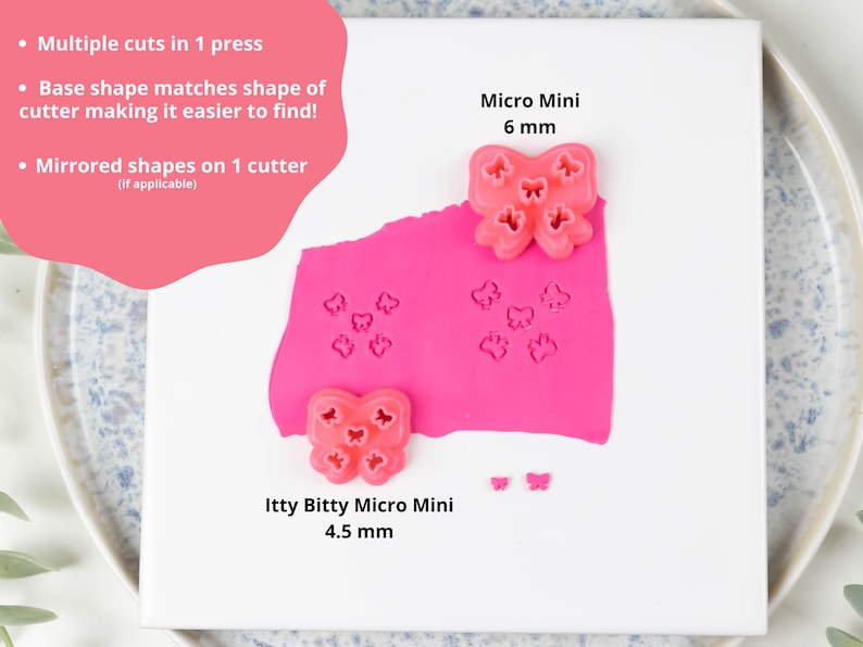 Polymer Clay Cutter, Bow Micro Mini Clay Cutters, 3D Printed Clay ...